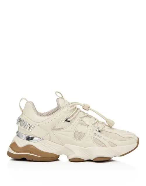PLEIN SPORT Runner Beast X-01 Nappa Sneakers - Beige