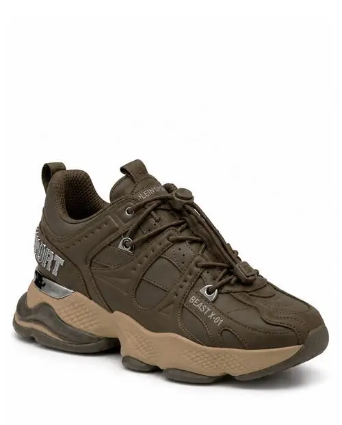 PLEIN SPORT Runner Beast X-01 Nappa - Darkbrown