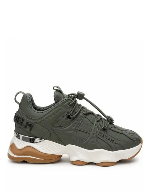 PLEIN SPORT Runner Beast X-01 Nappa Sneakers - Green