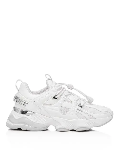 PLEIN SPORT Runner Beast X-01 Nappa Sneakers - White