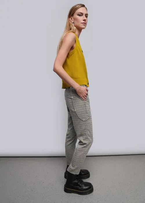WILDFANG Plaid Slim Crop Pant