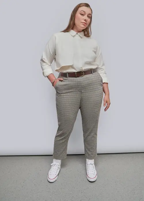 WILDFANG Plaid Slim Crop Pant