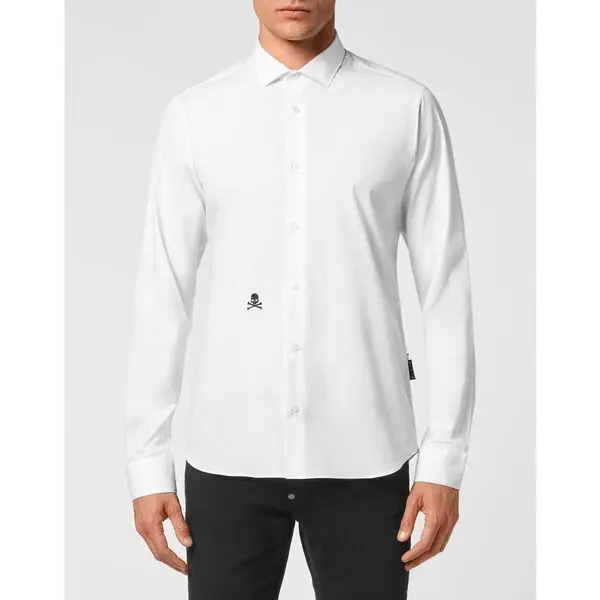 Philipp Plein Shirt Slim Fit Skull - White