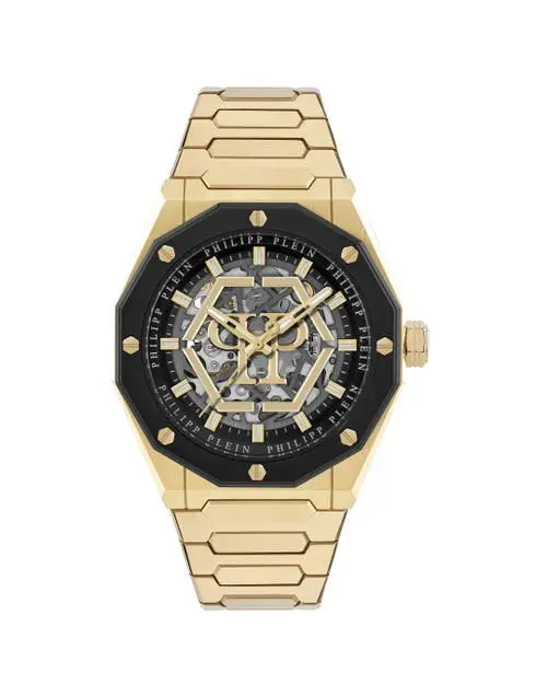 Philipp Plein Automatic Movement Watch With Skeletonized Dial - Gold