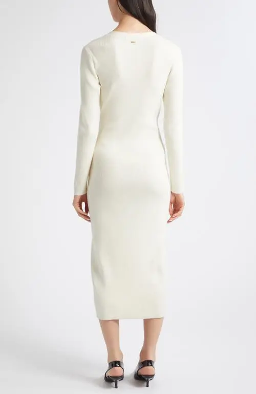 TOCCIN Tocca Lara Long Sleeve Cardigan Dress - Ivory