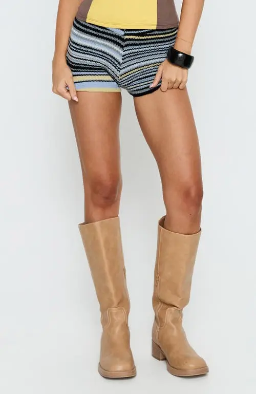 Princess Polly Alarik Striped Knit Shorts