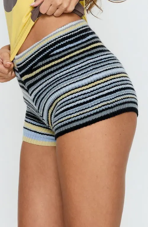 Princess Polly Alarik Striped Knit Shorts