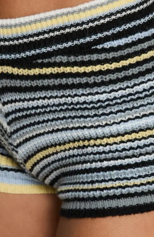 Princess Polly Alarik Striped Knit Shorts