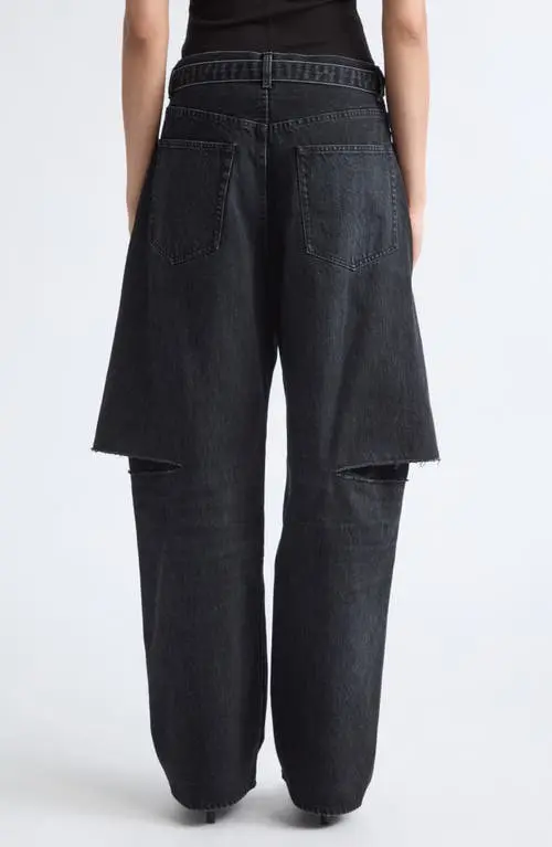 Sacai Sliced Belted Denim Jeans - Black