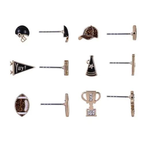 HALLMARK Game Day Football Themed Stud Earring Set