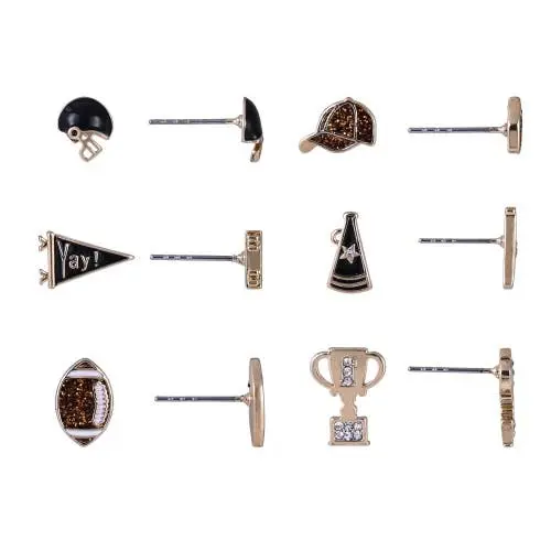HALLMARK Game Day Football Themed Stud Earring Set