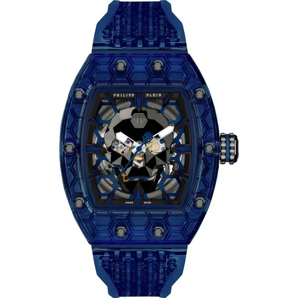 Philipp Plein Crypto King Arctic Shield Watch - Navy