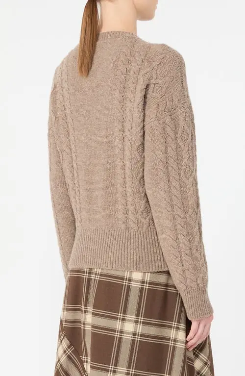 Max Mara Virgin Wool Cable Knit Sweater