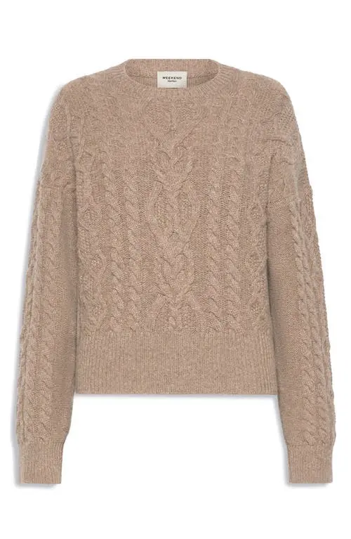 Max Mara Virgin Wool Cable Knit Sweater