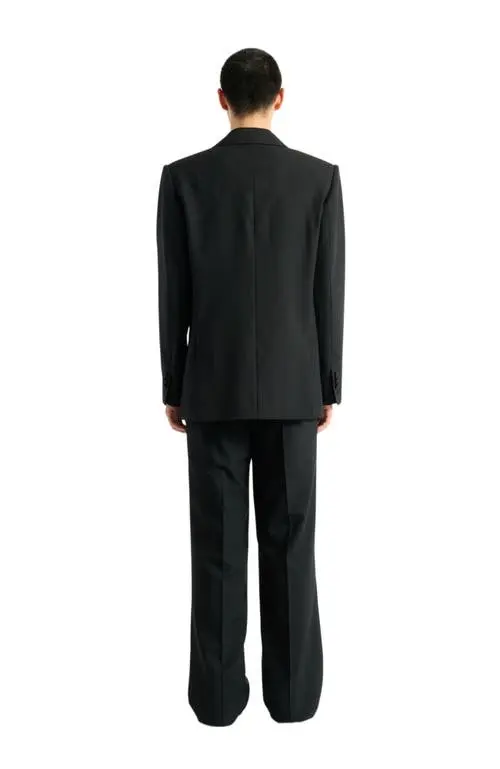 Balmain Wool Blazer With "sand Effect Amethyst" Embroidery