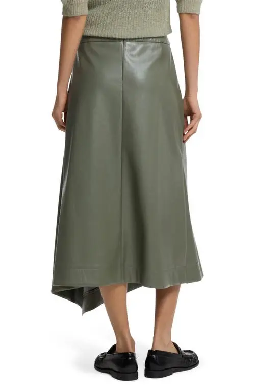BOSS Ventara Faux Leather Midi Skirt