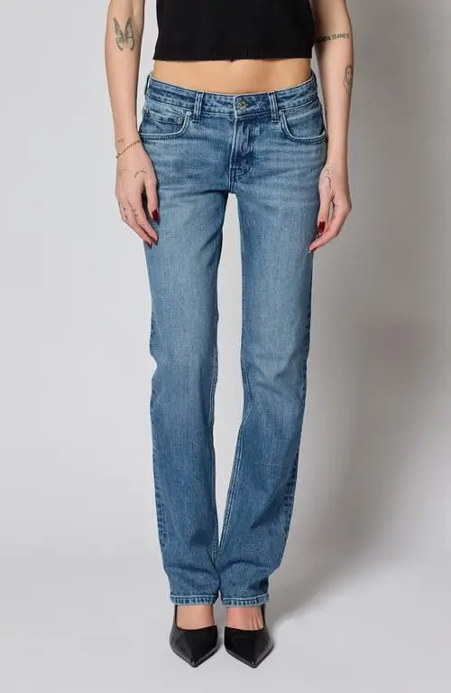 EB DENIM Lennon Low Waist Slim Straight Leg Jeans - Coldwater