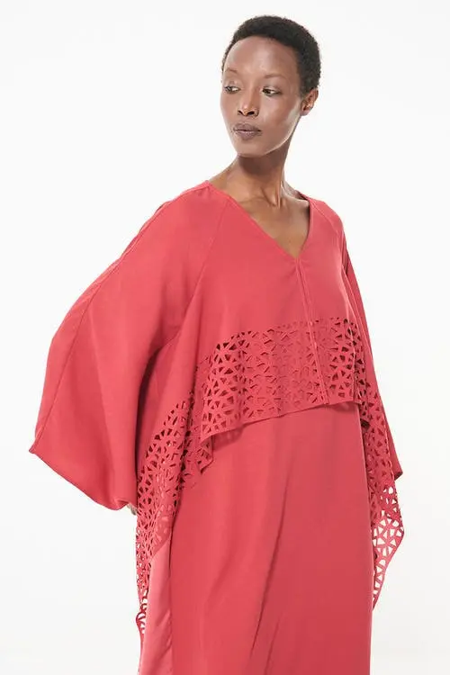 LEEM Laser Cut Cape Kaftan
