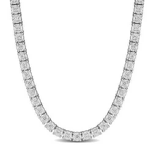 JULIANNA B. 1-7/8 Ctw Lab-grown Diamond Tennis Necklace - Sterling Silver