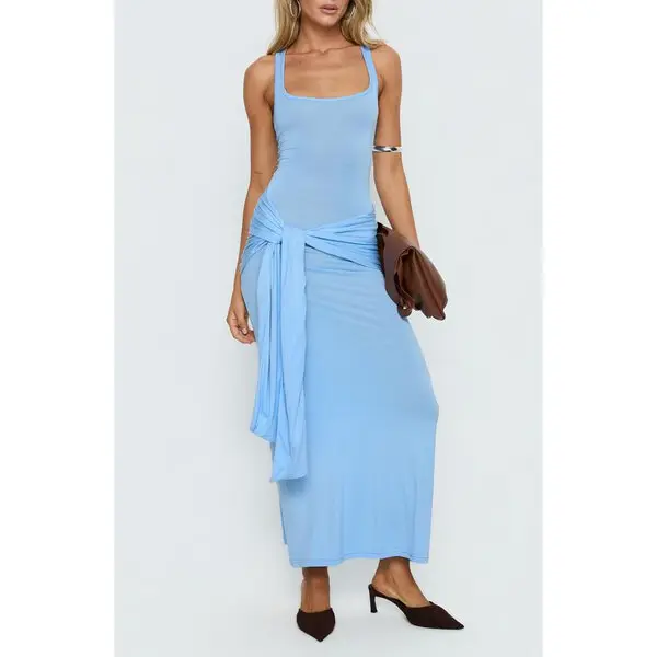 Princess Polly Madisa Racerback Maxi Dress - Blue