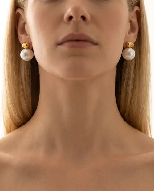 JOEY BABY Big Freshwater Pearl Earrings