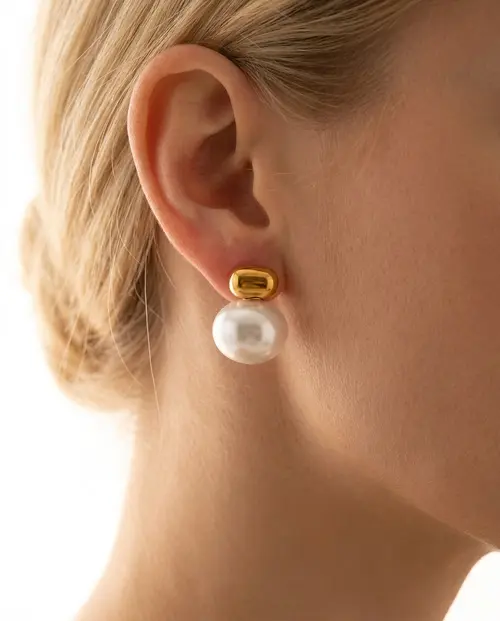 JOEY BABY Big Freshwater Pearl Earrings