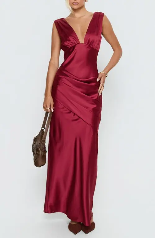 Princess Polly Plunge Asymmetrical Gown