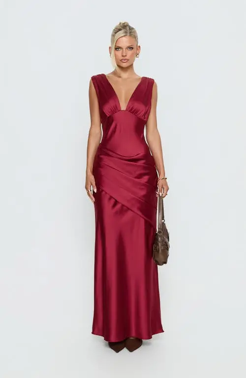 Princess Polly Plunge Asymmetrical Gown