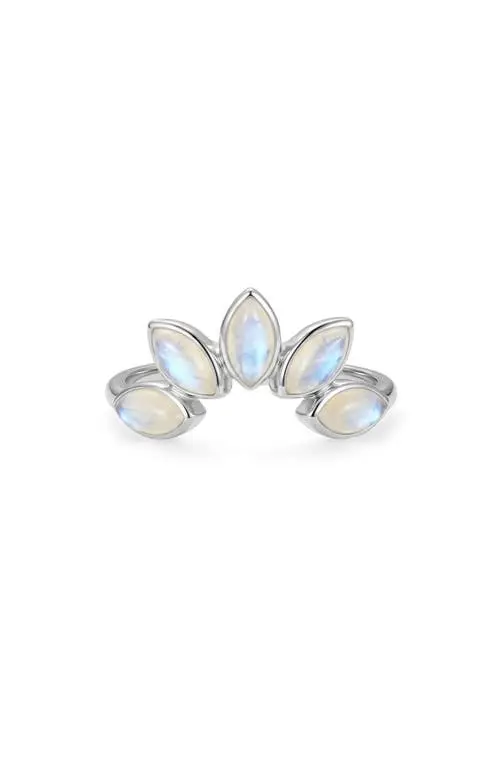 ST. MORAN Marquise Moonstone Silver Plated Ring