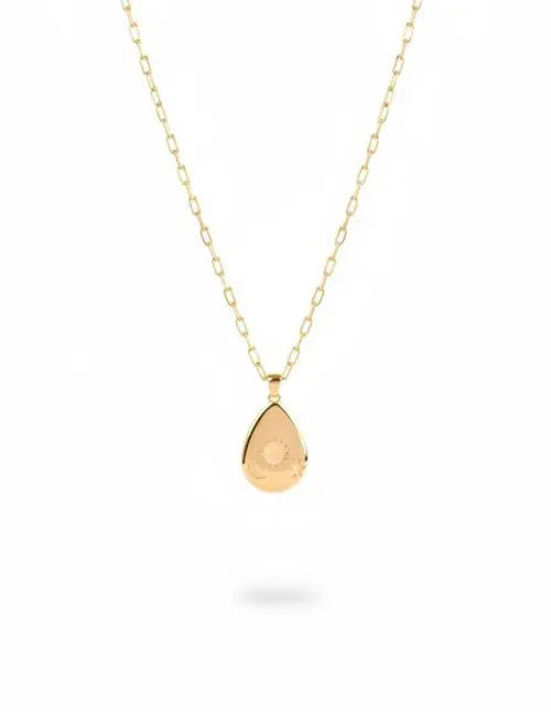 OGÉ JEWELRY Lunara 18k Vermeil Sun Moon Star Necklace - Gold