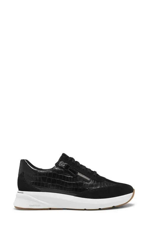 Clarks Code R Run Sneaker With Side-zip Closure - Black Combi