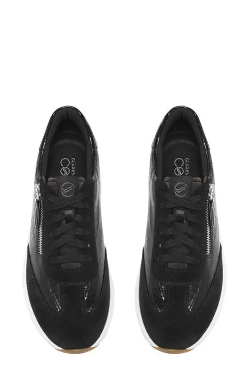 Clarks Code R Run Sneaker With Side-zip Closure - Black Combi