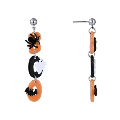 HALLMARK Halloween "boo" Dangle Earrings With Charms