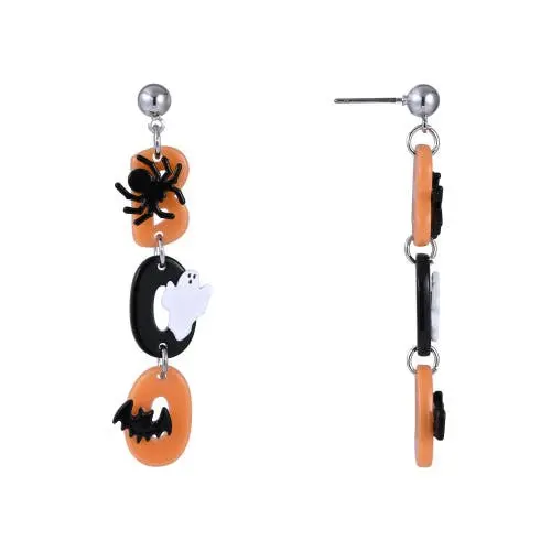 HALLMARK Halloween "boo" Dangle Earrings With Charms