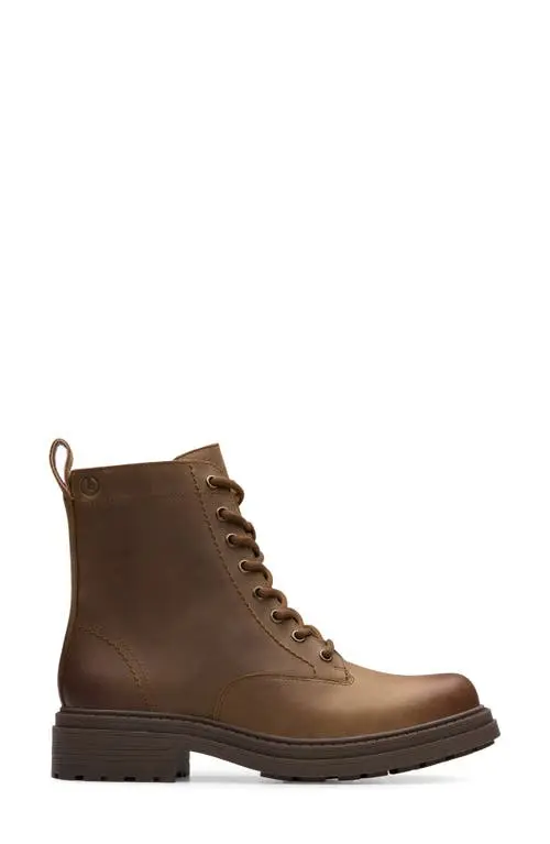 Clarks Orinoco 3 Lane Leather Boot - Walnut Leather