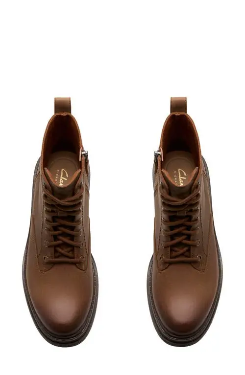 Clarks Orinoco 3 Lane Leather Boot - Walnut Leather