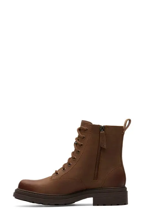 Clarks Orinoco 3 Lane Leather Boot - Walnut Leather