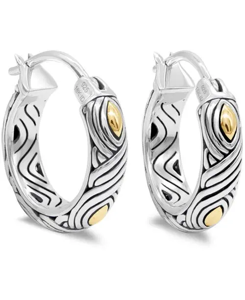 DEVATA 20mm Woven Hoop Earrings