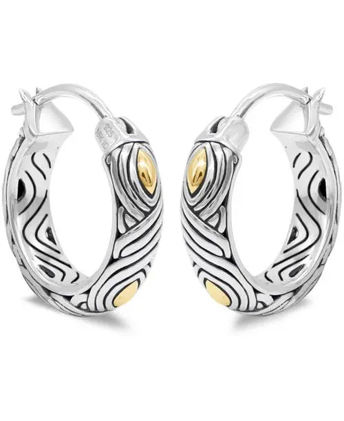 DEVATA 20mm Woven Hoop Earrings