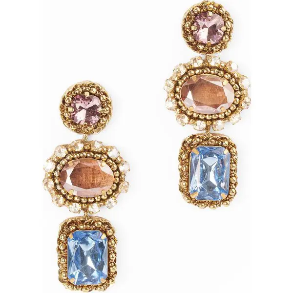 Deepa Gurnani Rehman Crystal Drop Earrings