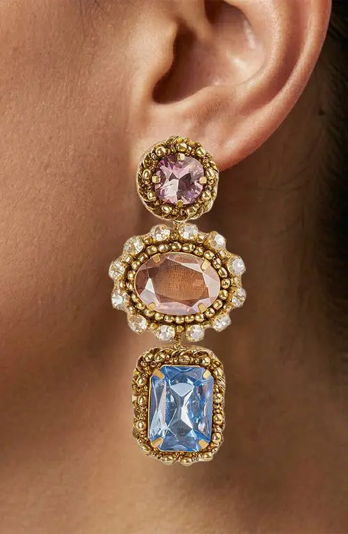 Deepa Gurnani Rehman Crystal Drop Earrings