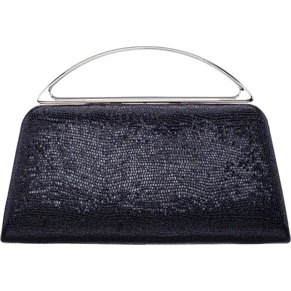Nina Genesis Faux Leather Clutch - Black