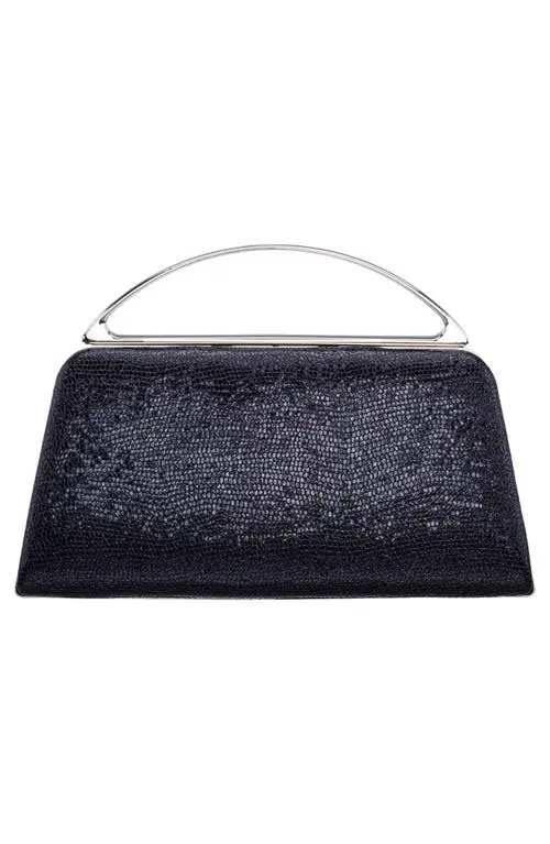 Nina Genesis Faux Leather Clutch - Black