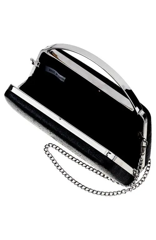 Nina Genesis Faux Leather Clutch - Black