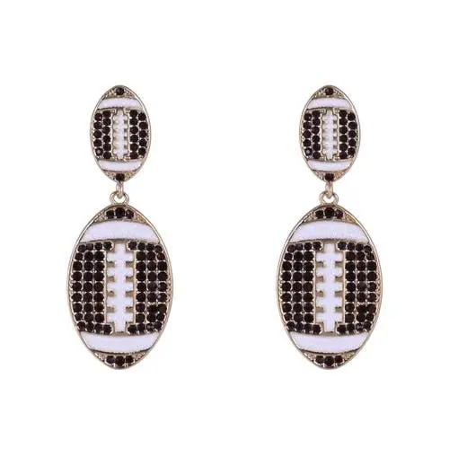 HALLMARK Game Day Stone Football Drop Earrings