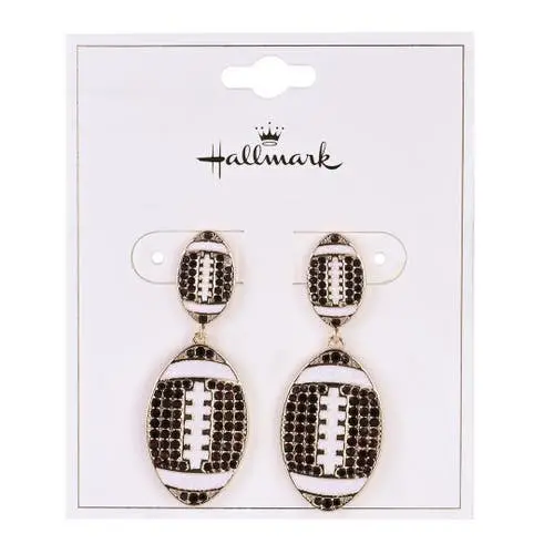 HALLMARK Game Day Stone Football Drop Earrings