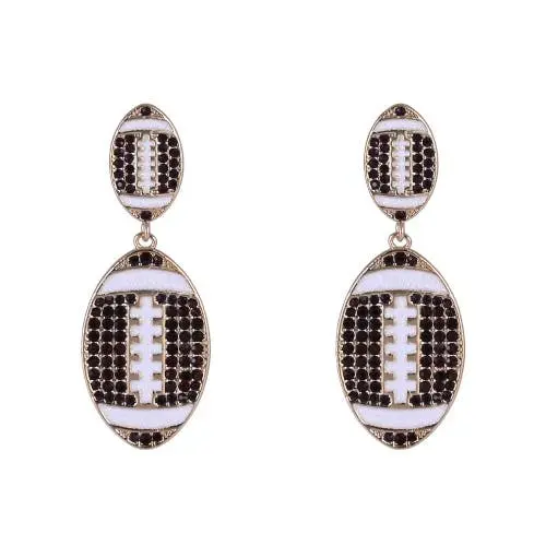 HALLMARK Game Day Stone Football Drop Earrings
