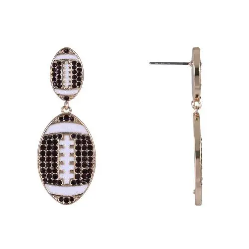 HALLMARK Game Day Stone Football Drop Earrings
