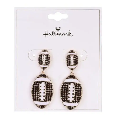 HALLMARK Game Day Stone Football Drop Earrings