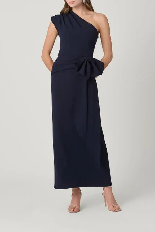 Shoshanna Ansley Stretch Crepe One-shoulder Dress